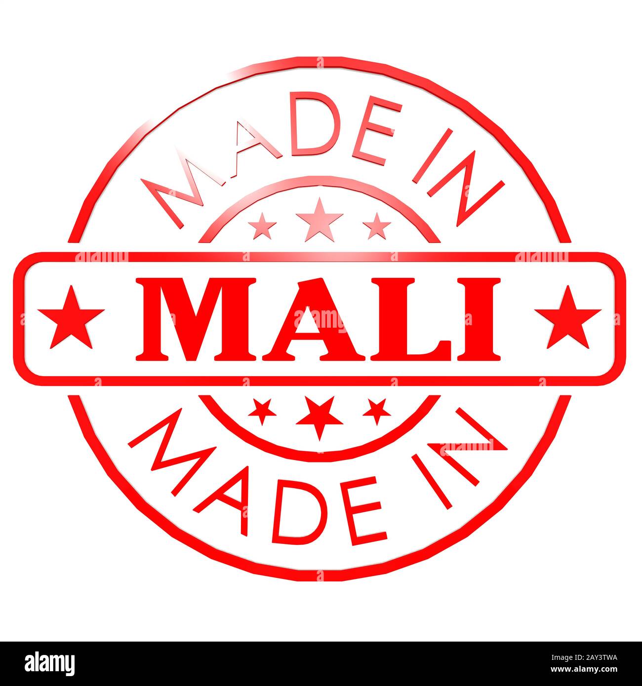 Made in Mali red seal Stock Photo - Alamy