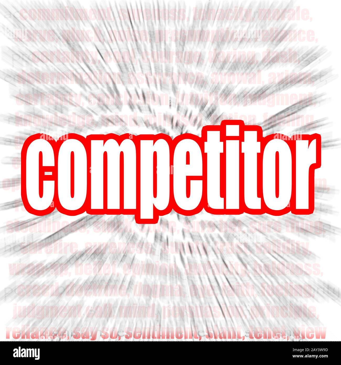 Competitor word cloud Stock Photo - Alamy