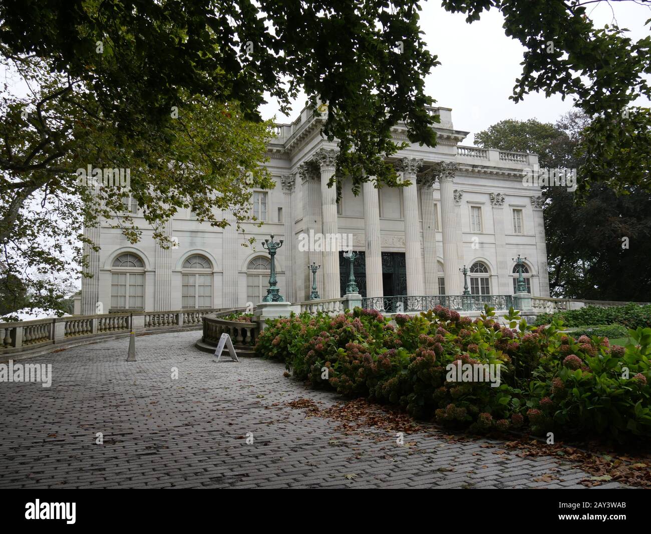 Newport, Rhode Island-September 2017: Facade of the Marble House, a ...
