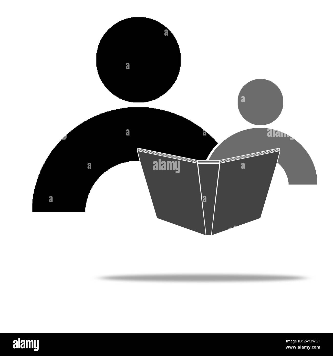 Boy reading book library Cut Out Stock Images & Pictures - Alamy