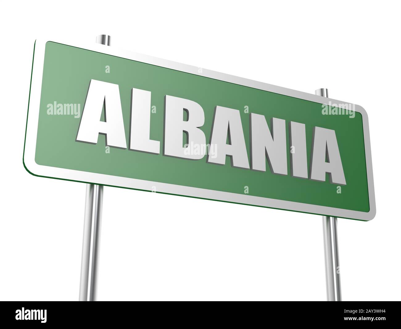 Albania road sign hi-res stock photography and images - Alamy