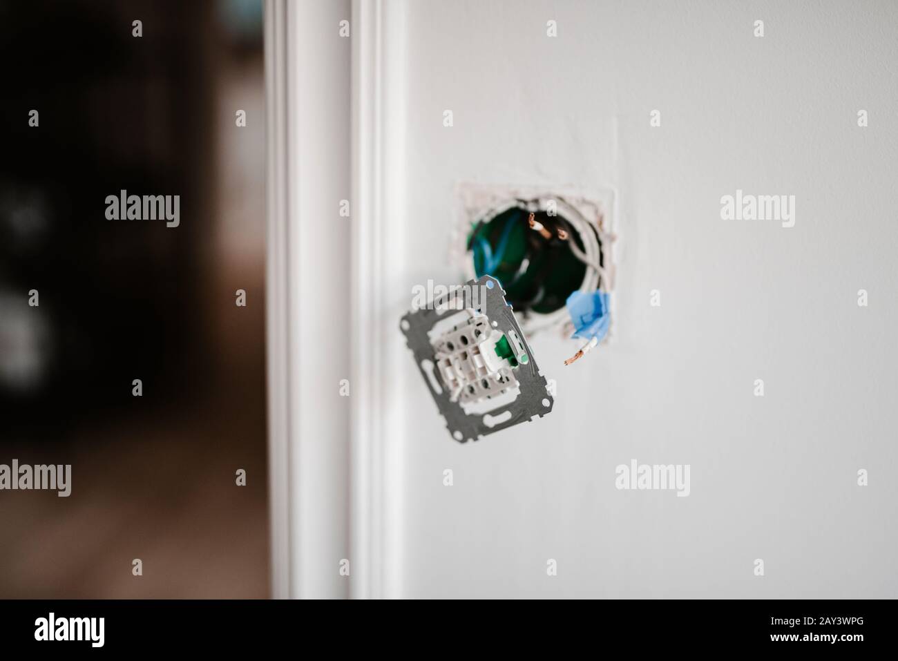 Broken electricity socket hi-res stock photography and images - Alamy