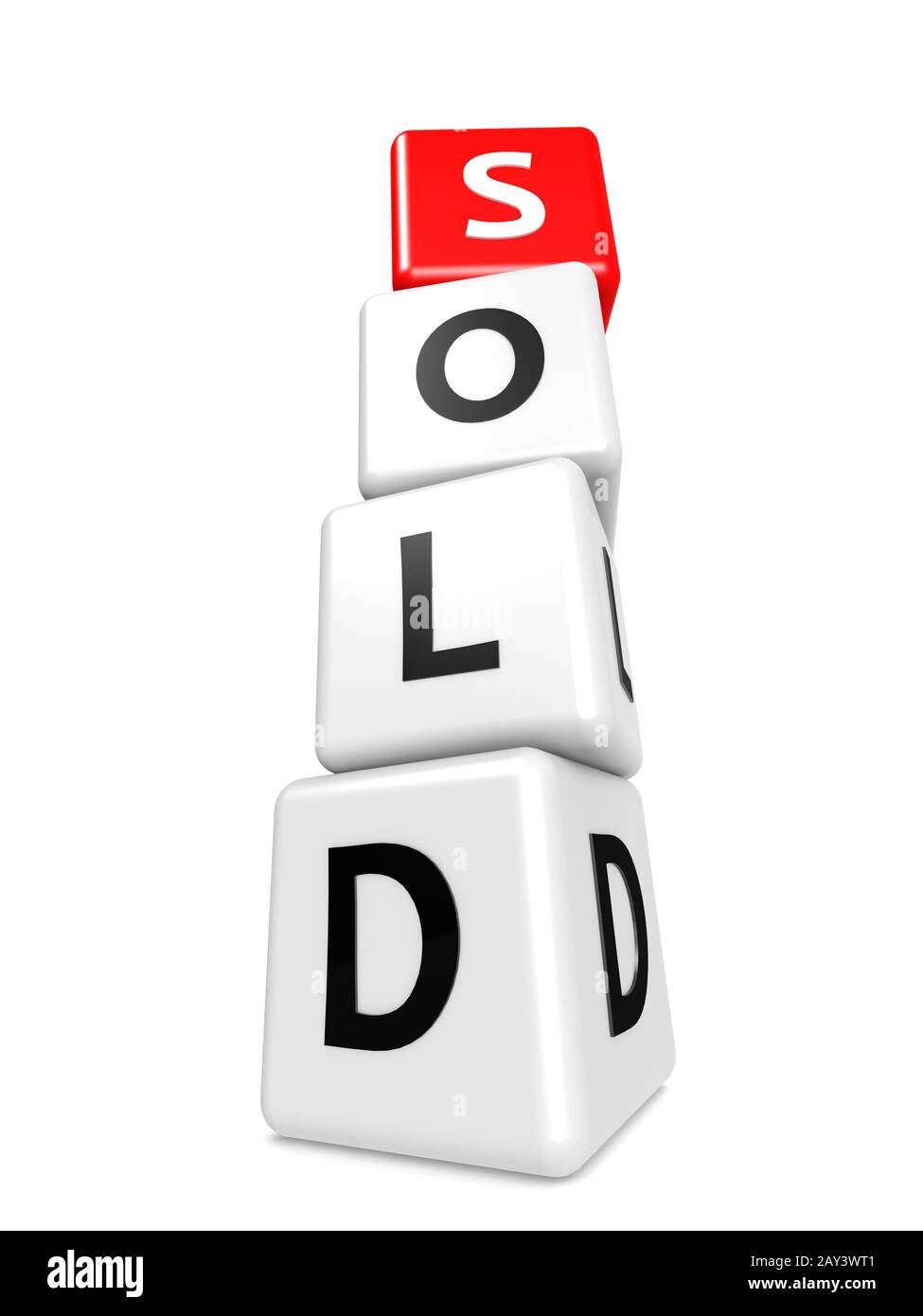 Sold red word concept Cut Out Stock Images & Pictures - Alamy