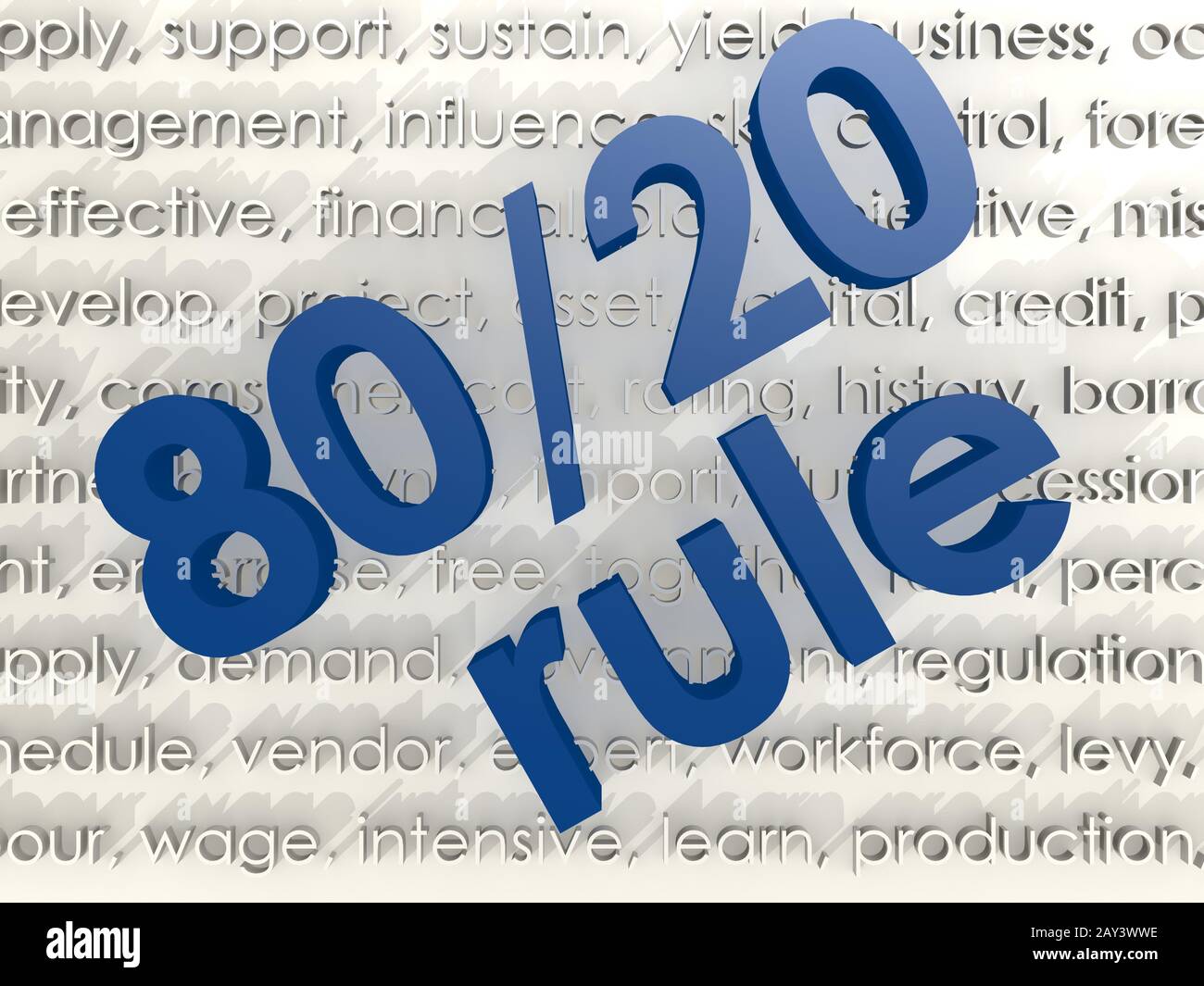 The 80 20 rule Stock Photo - Alamy