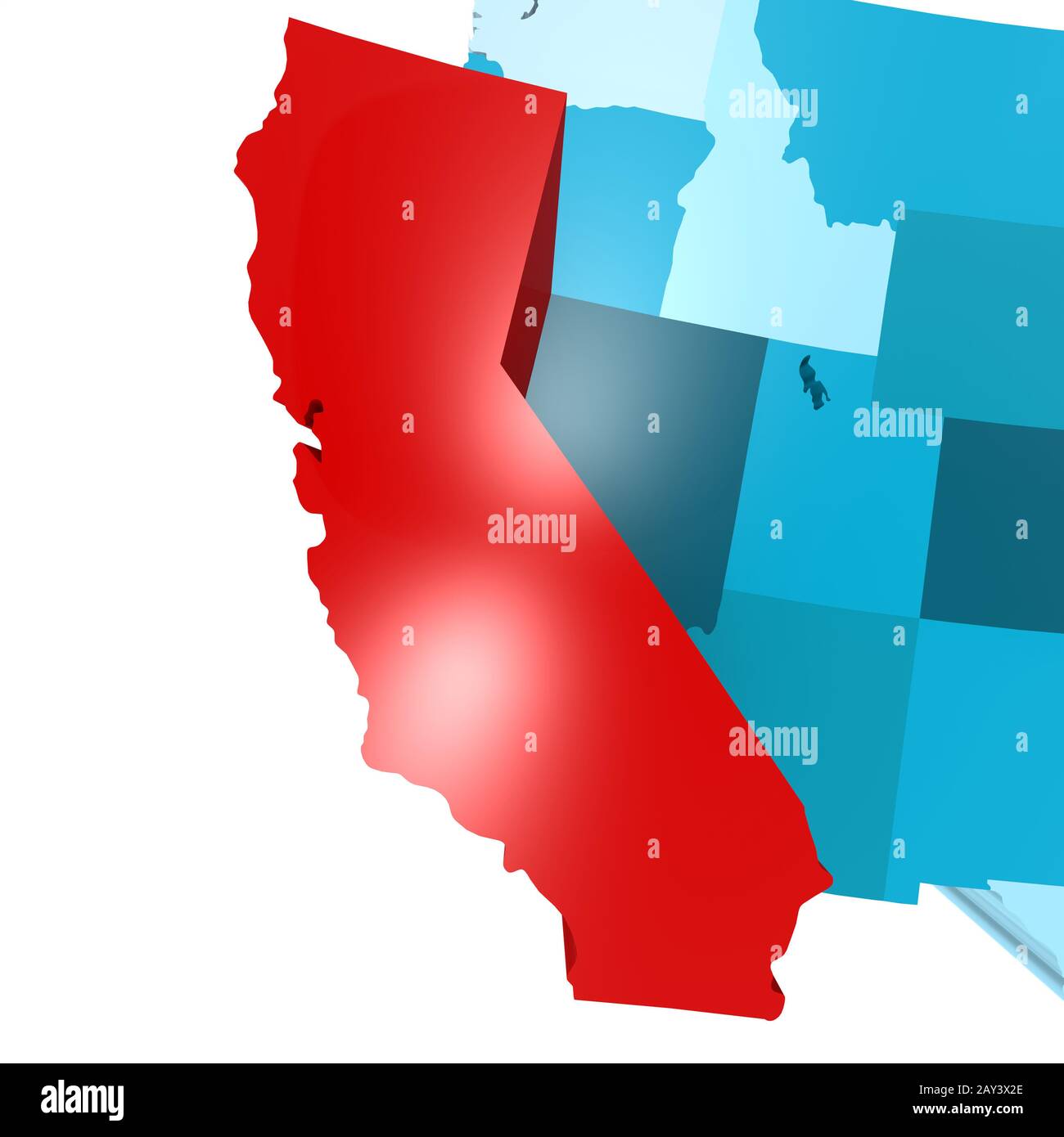 California map on blue USA map Stock Photo - Alamy