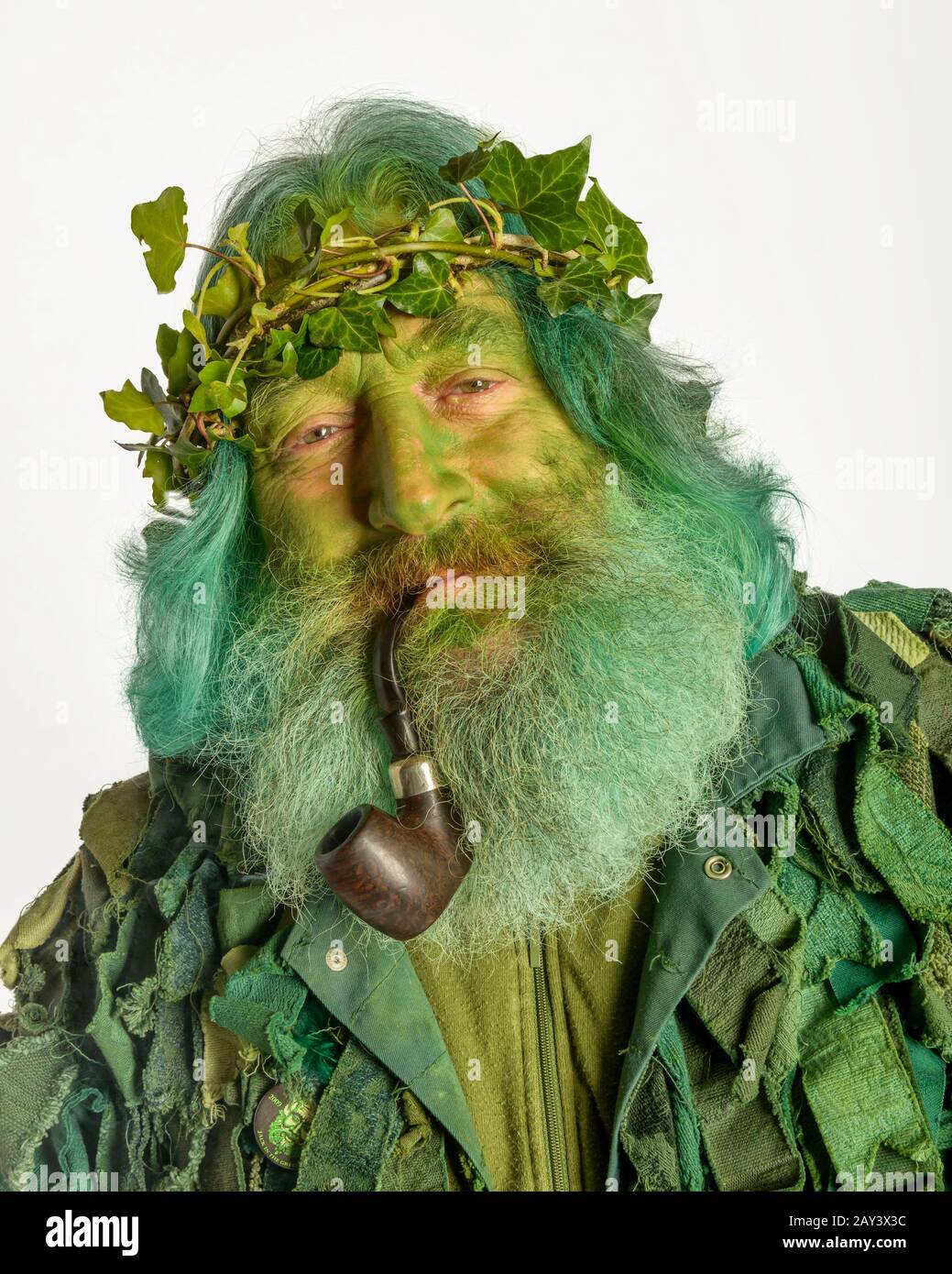 Pipe smoking man in Bogie costume at the Hastings traditional Jack in ...