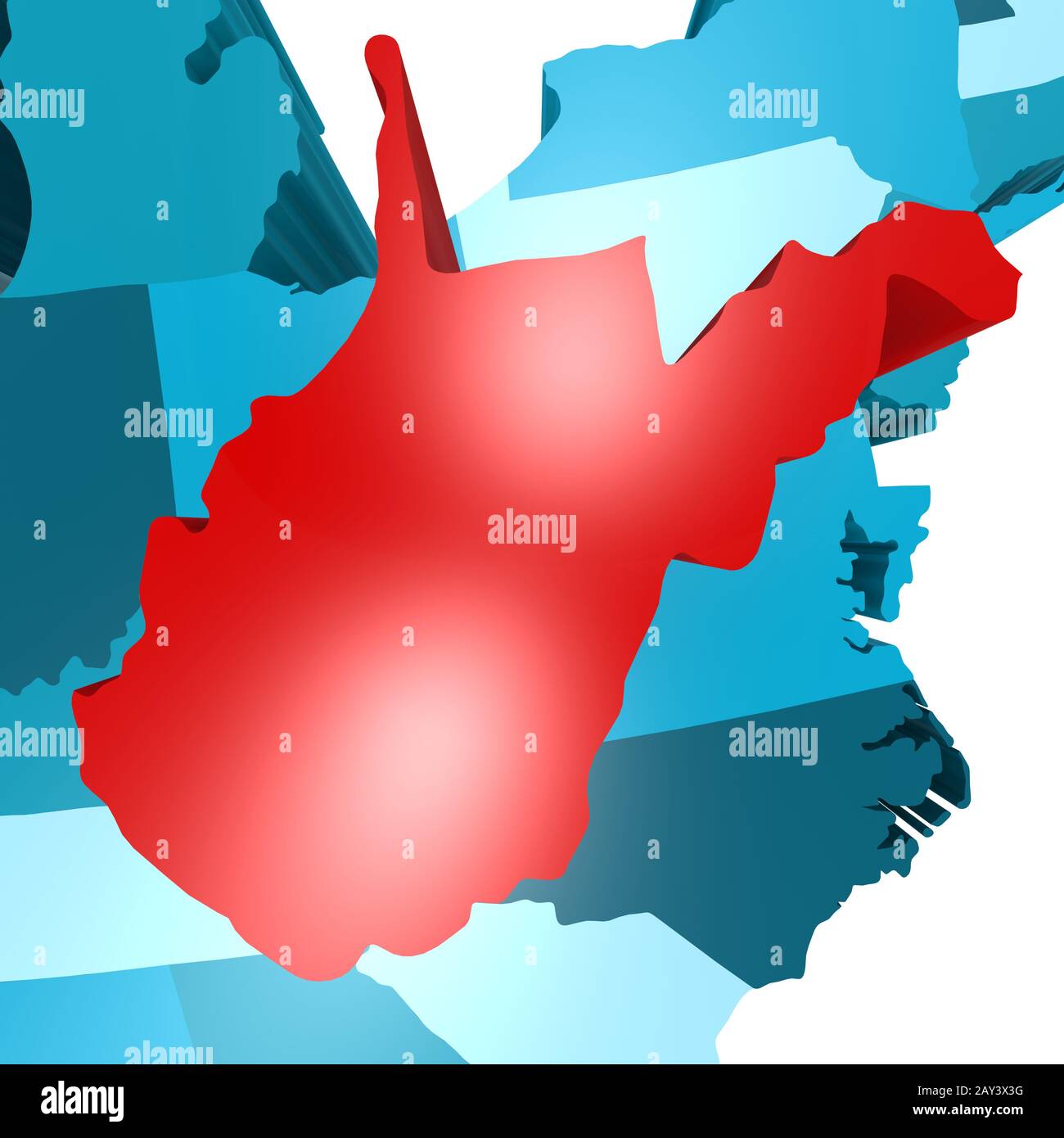 West virginia map hi-res stock photography and images - Alamy