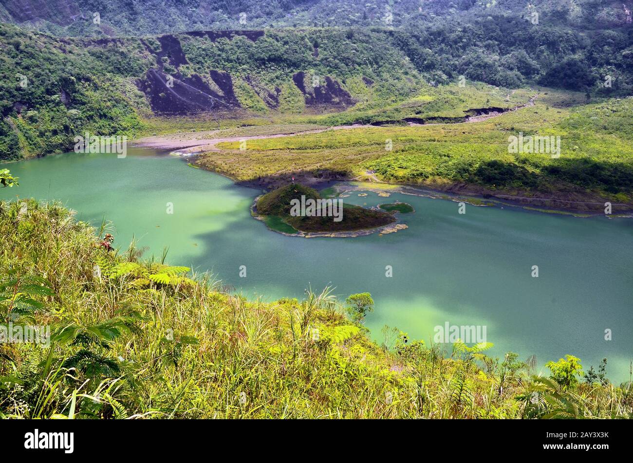 lake in mountains in West Java Stock Photo - Alamy