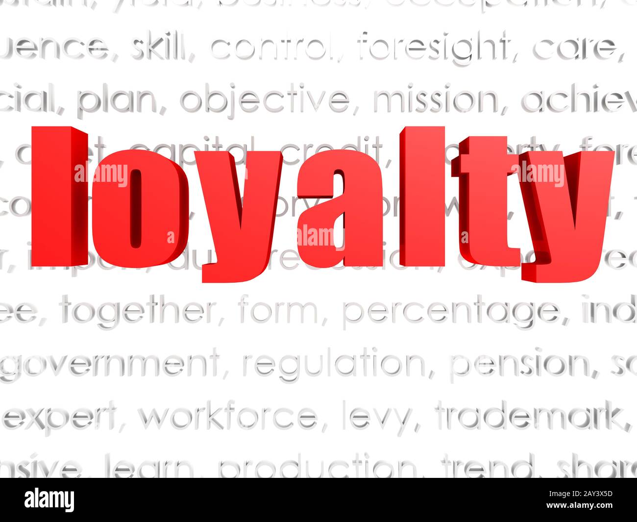 Loyalty word cloud Stock Photo - Alamy