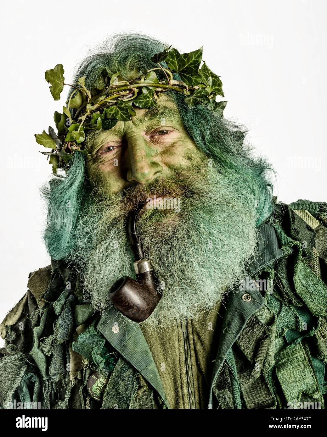 Pipe smoking man in Bogie costume at the Hastings traditional Jack in ...