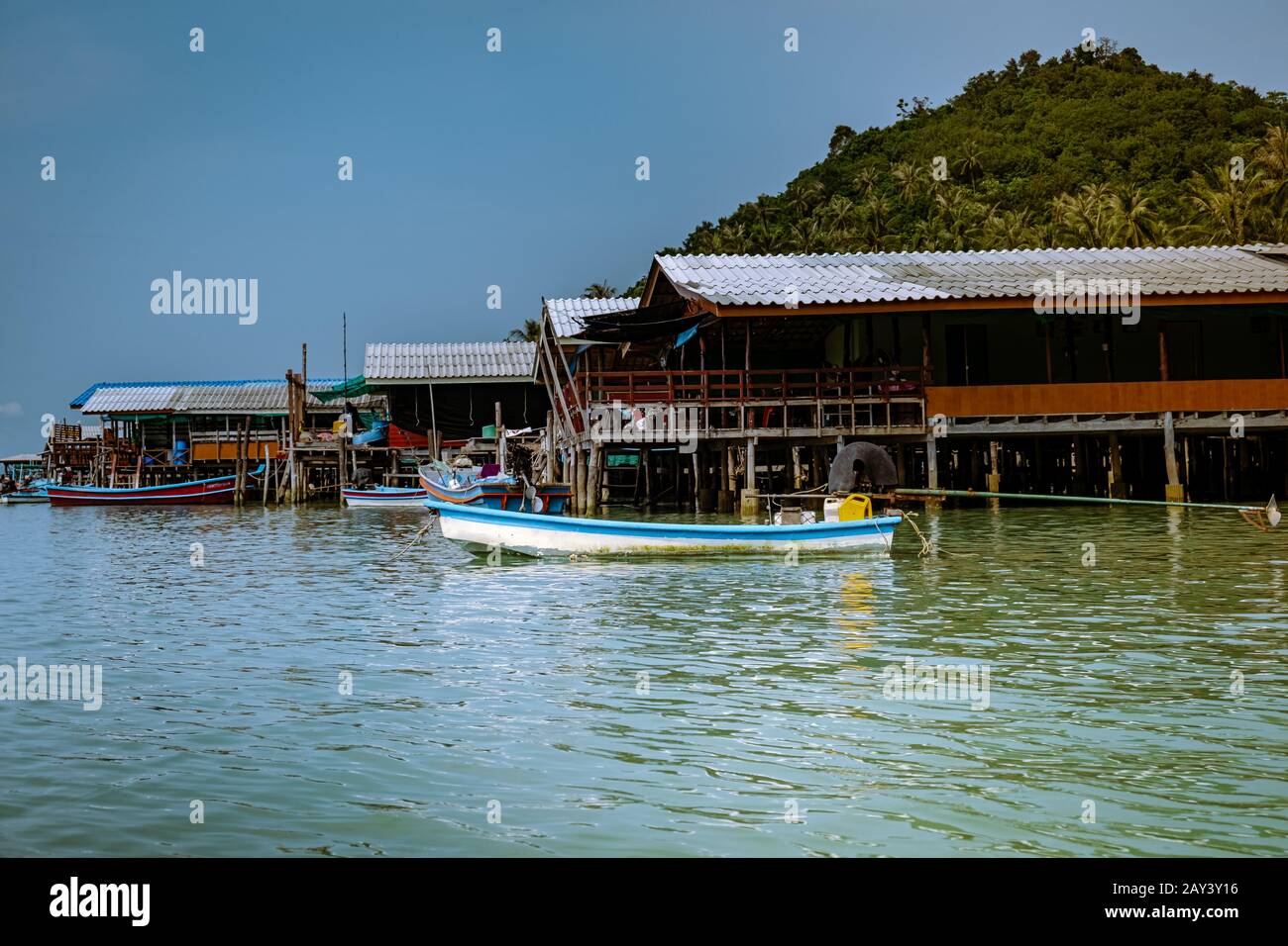 Koh Pitak Island Chumphon Thailand January 2019, Fishing village on the ...