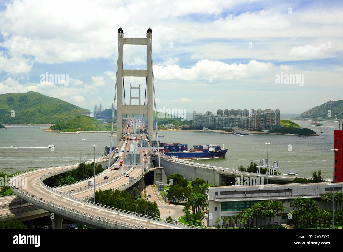Tsing Ma Bridge in Hong Kong Stock Photo - Alamy