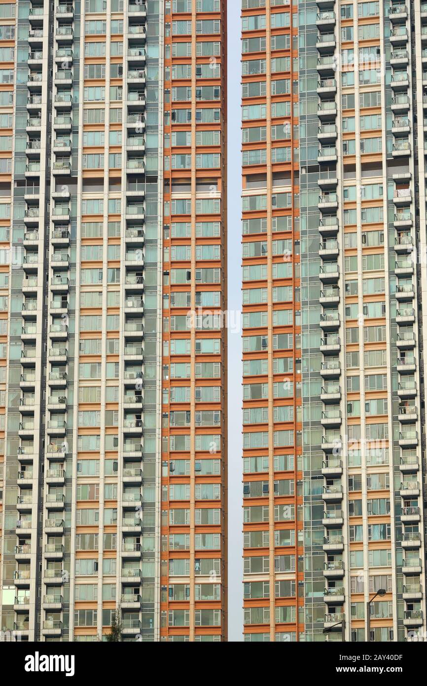 crowded apartment block Stock Photo - Alamy