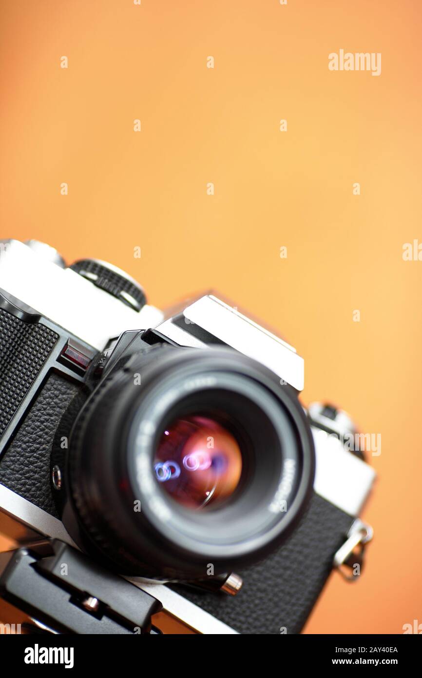 Film retro camera shallow hi-res stock photography and images - Alamy