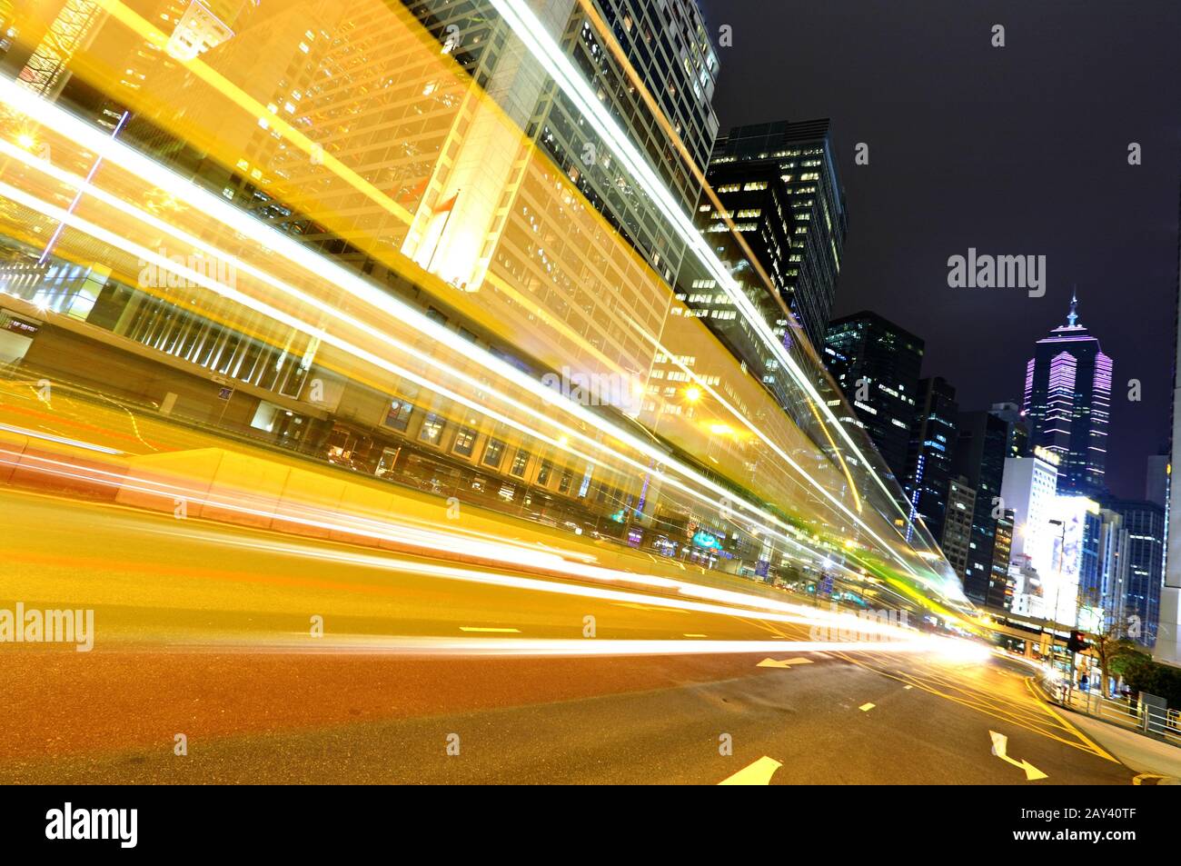 modern city at night Stock Photo - Alamy