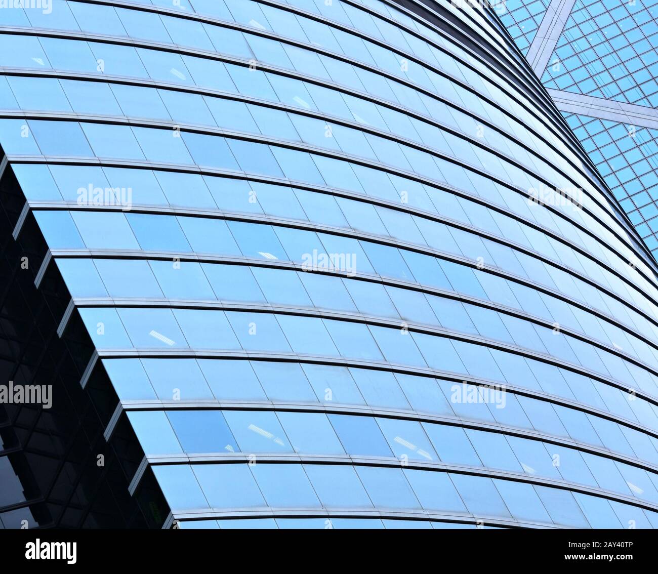 transparent glass wall of office building Stock Photo - Alamy