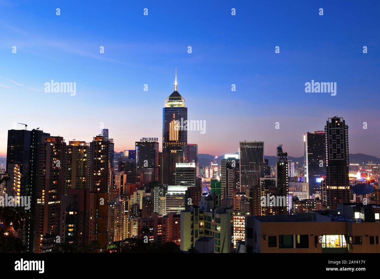 night view of Hong Kong Stock Photo - Alamy