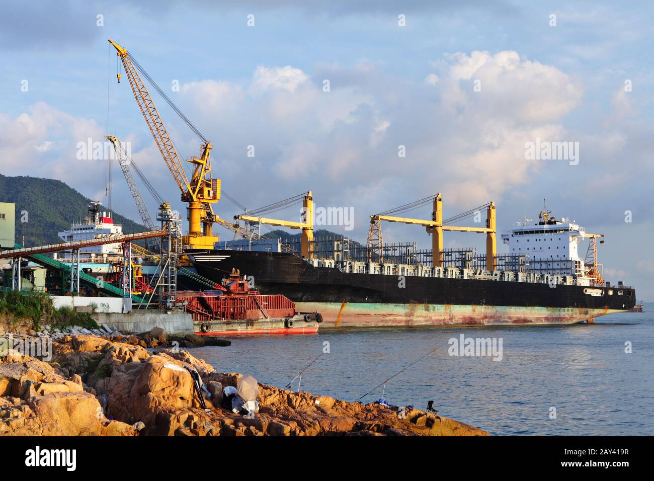 ship at shipyard dock Stock Photo - Alamy