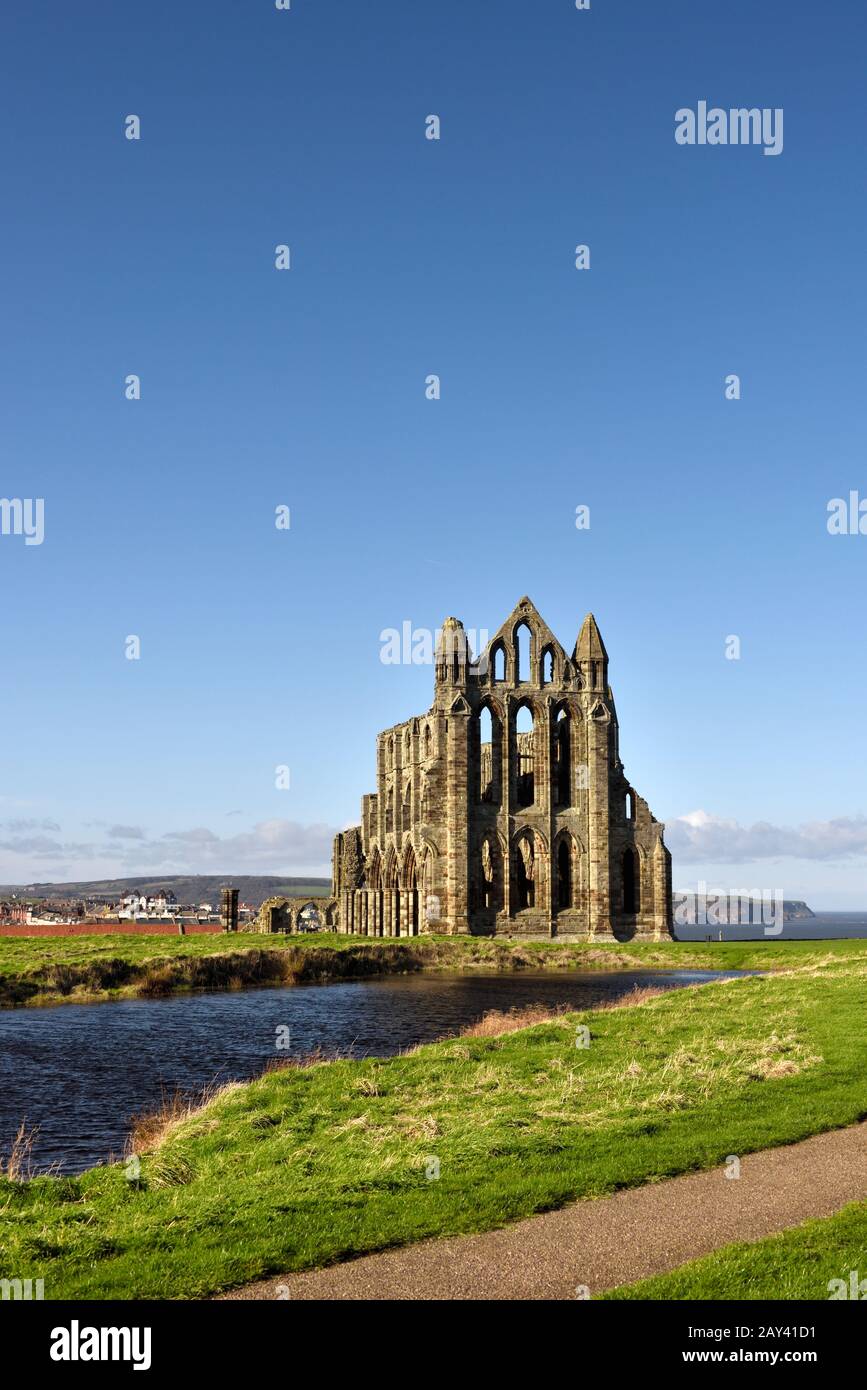 Whitby Abbey ruin,North Yorkshire,England,UK Stock Photo - Alamy
