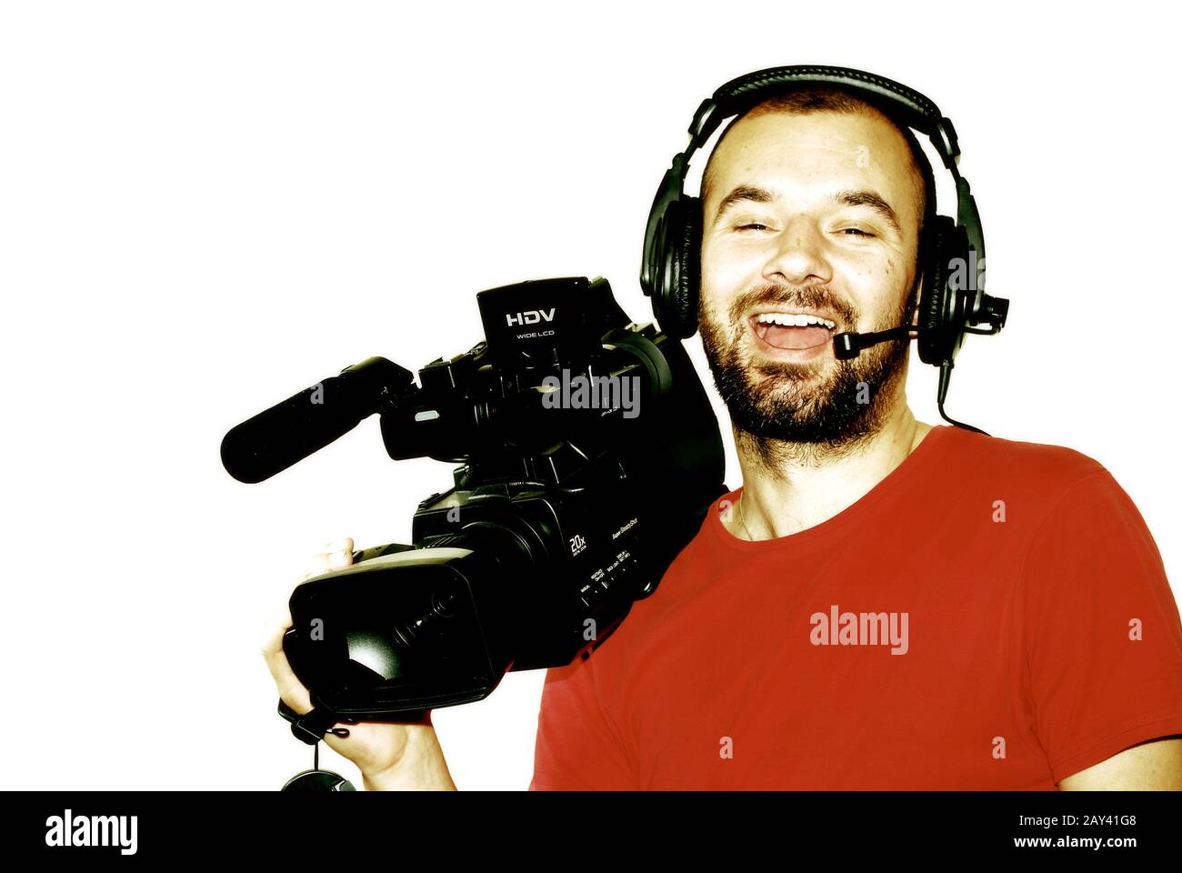 Professional cameraman isolated on hi-res stock photography and images ...