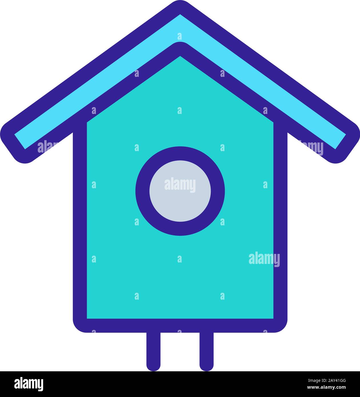bird house Icon vector. Isolated contour symbol illustration Stock ...