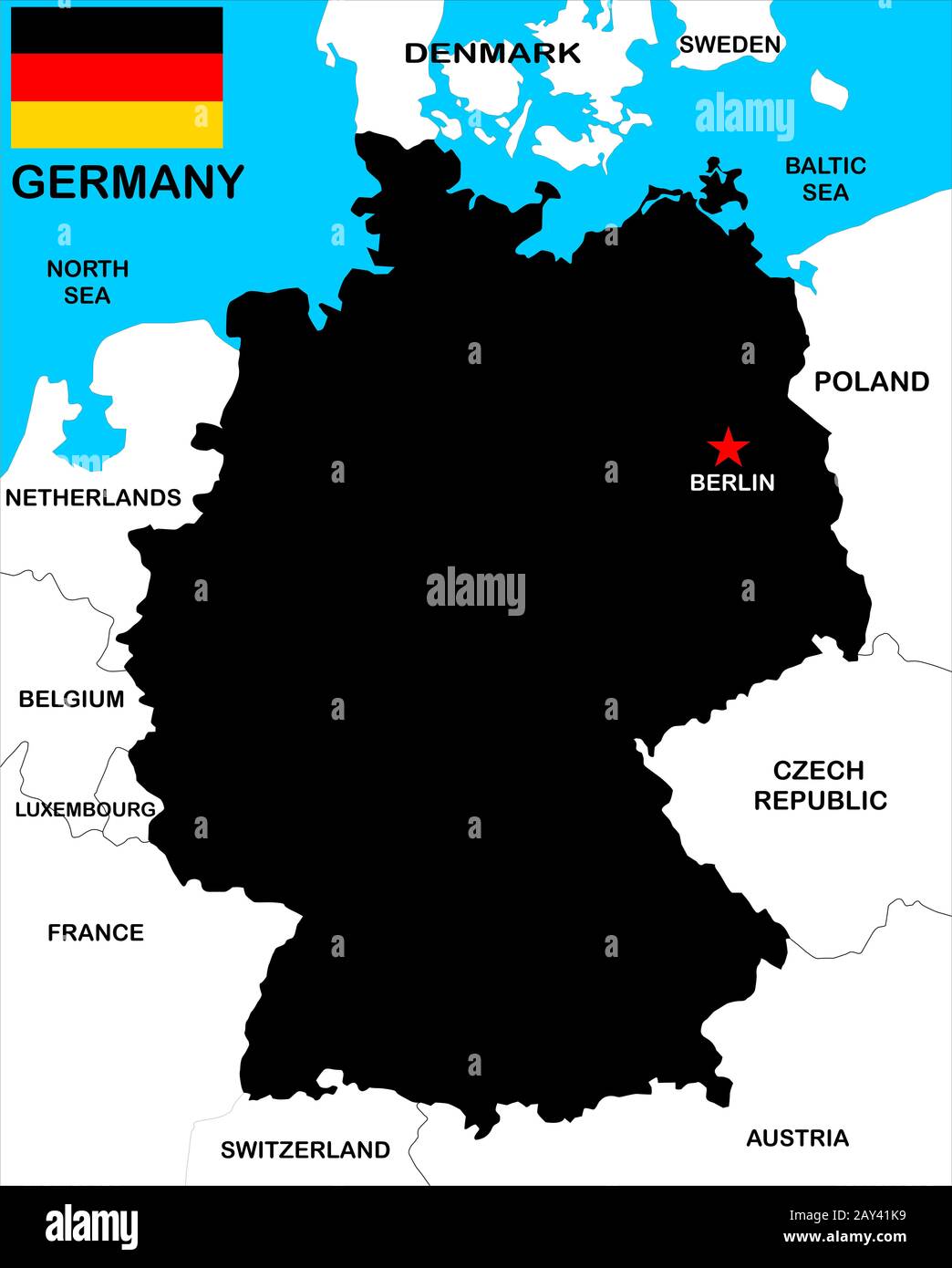 East germany map hi-res stock photography and images - Alamy