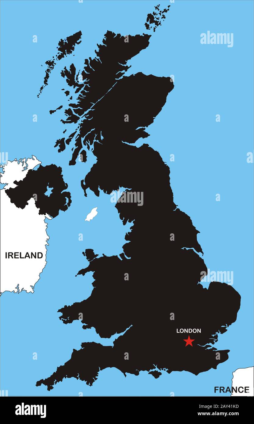 Detailed map of britain hi-res stock photography and images - Alamy