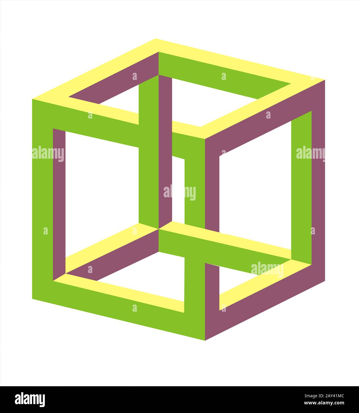 Impossible cube optical illusion illusion hi-res stock photography and ...