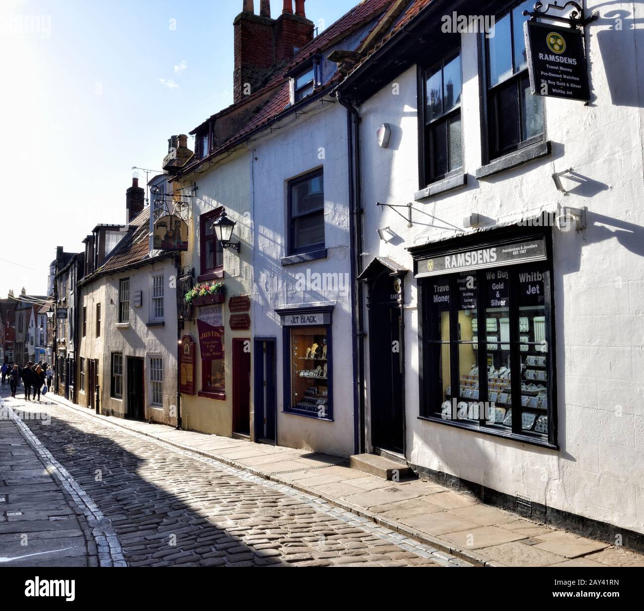 Whitby old buildings shops england uk hi-res stock photography and ...