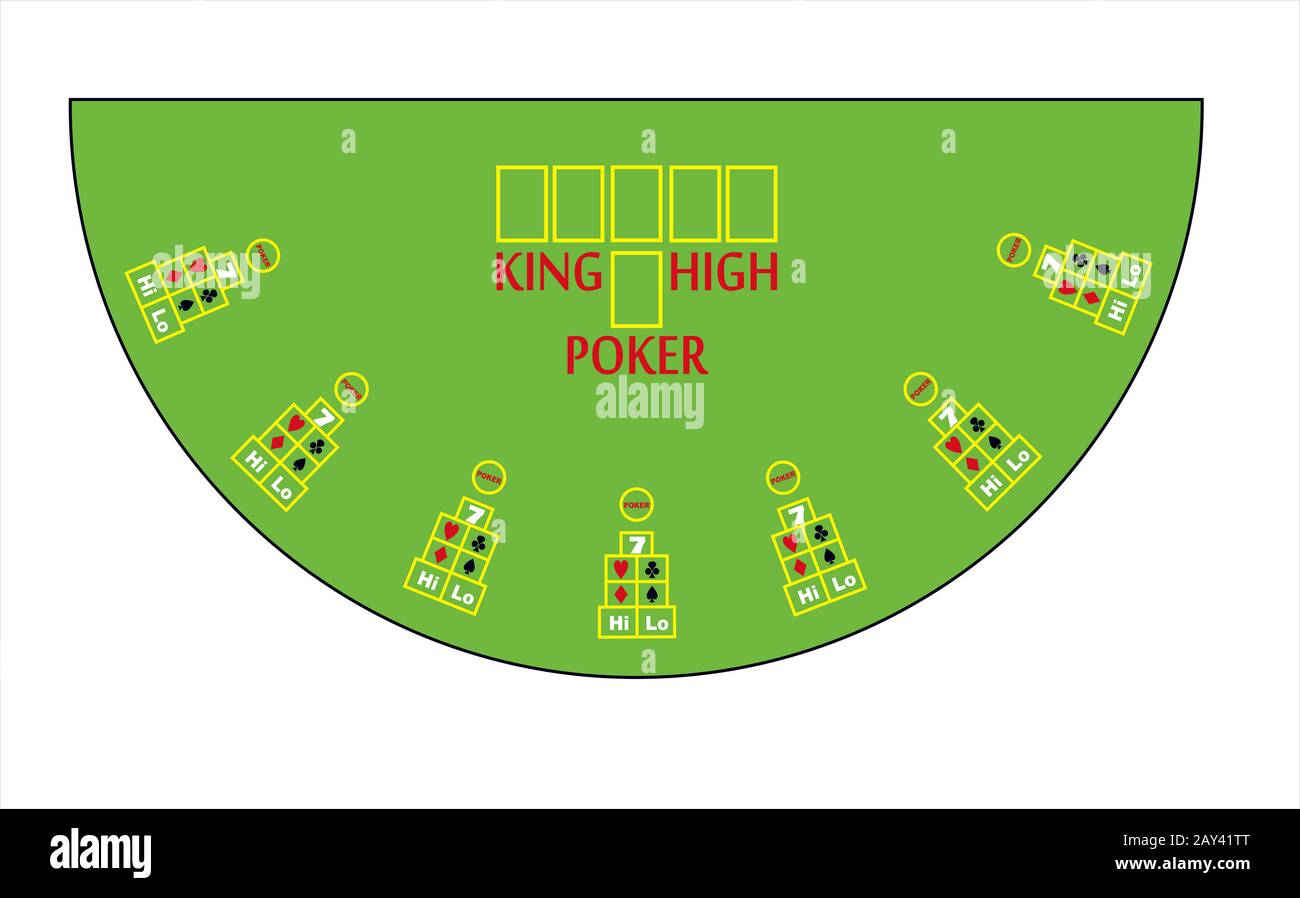 Vector poker table layout Stock Photo - Alamy