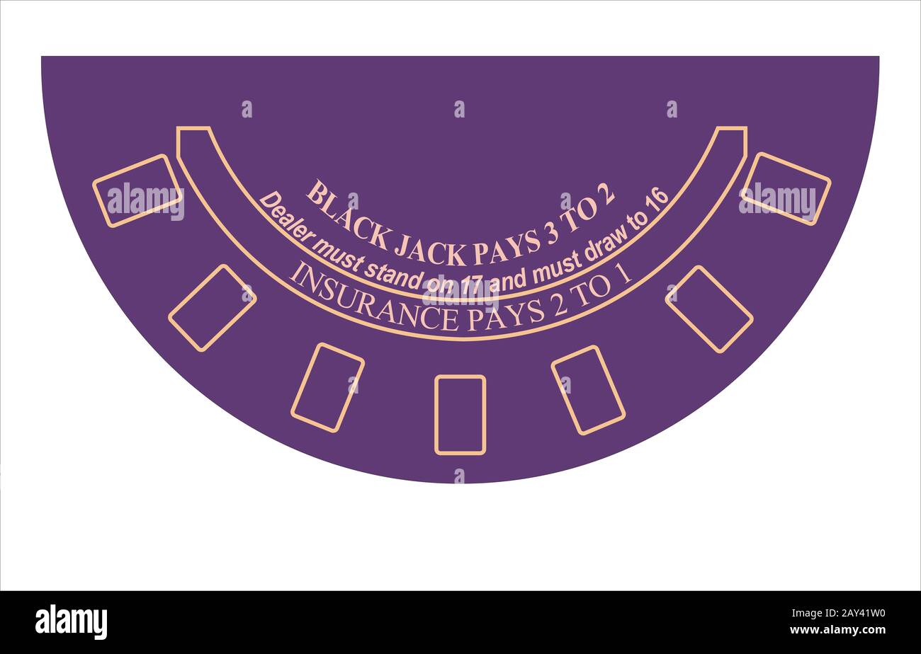 Blackjack table layout hi-res stock photography and images - Alamy