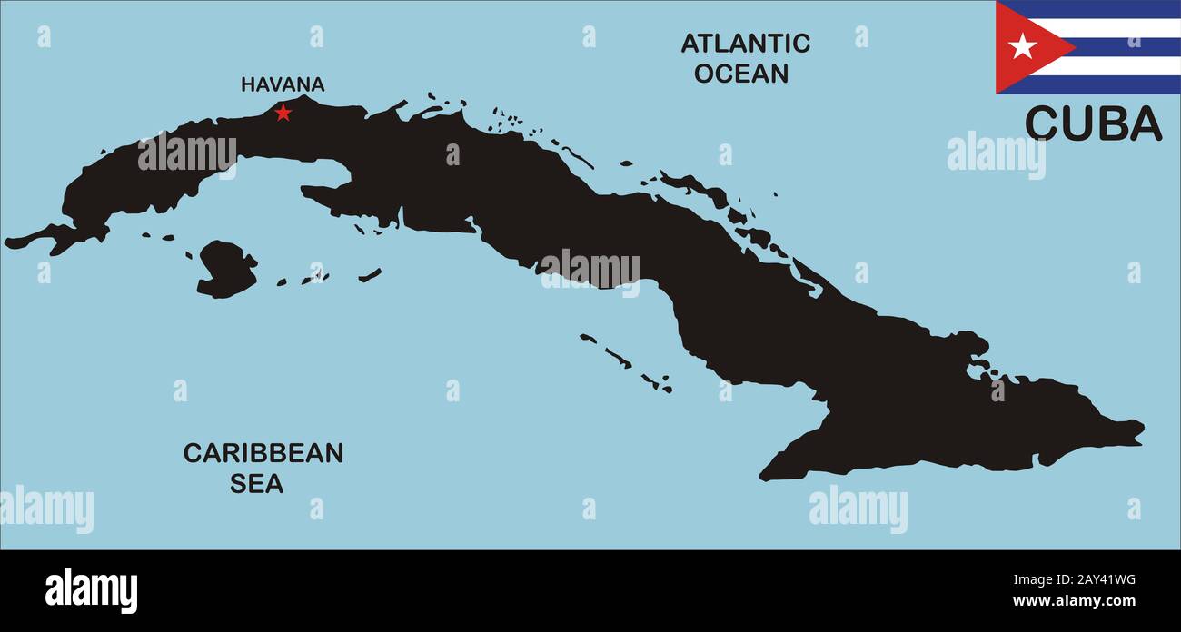 Cuba map hi-res stock photography and images - Alamy