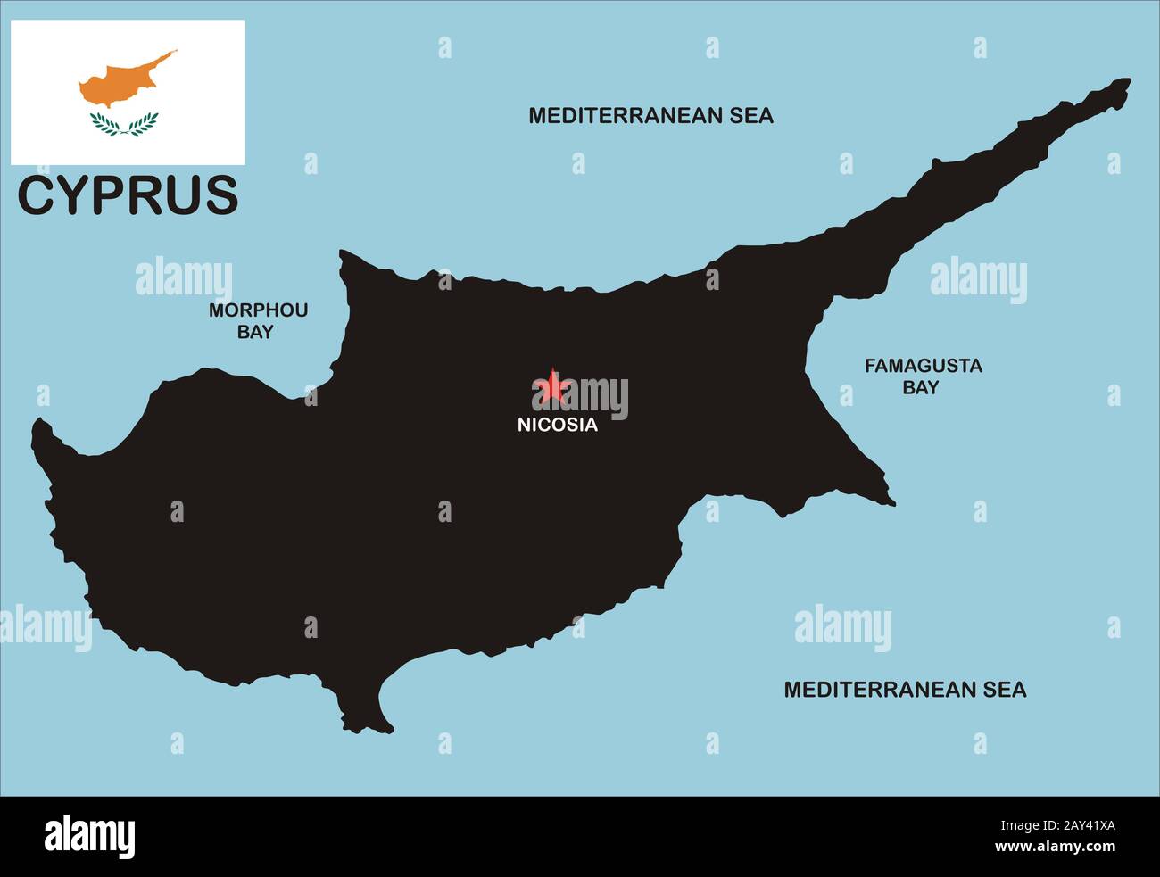 Cyprus map hi-res stock photography and images - Alamy