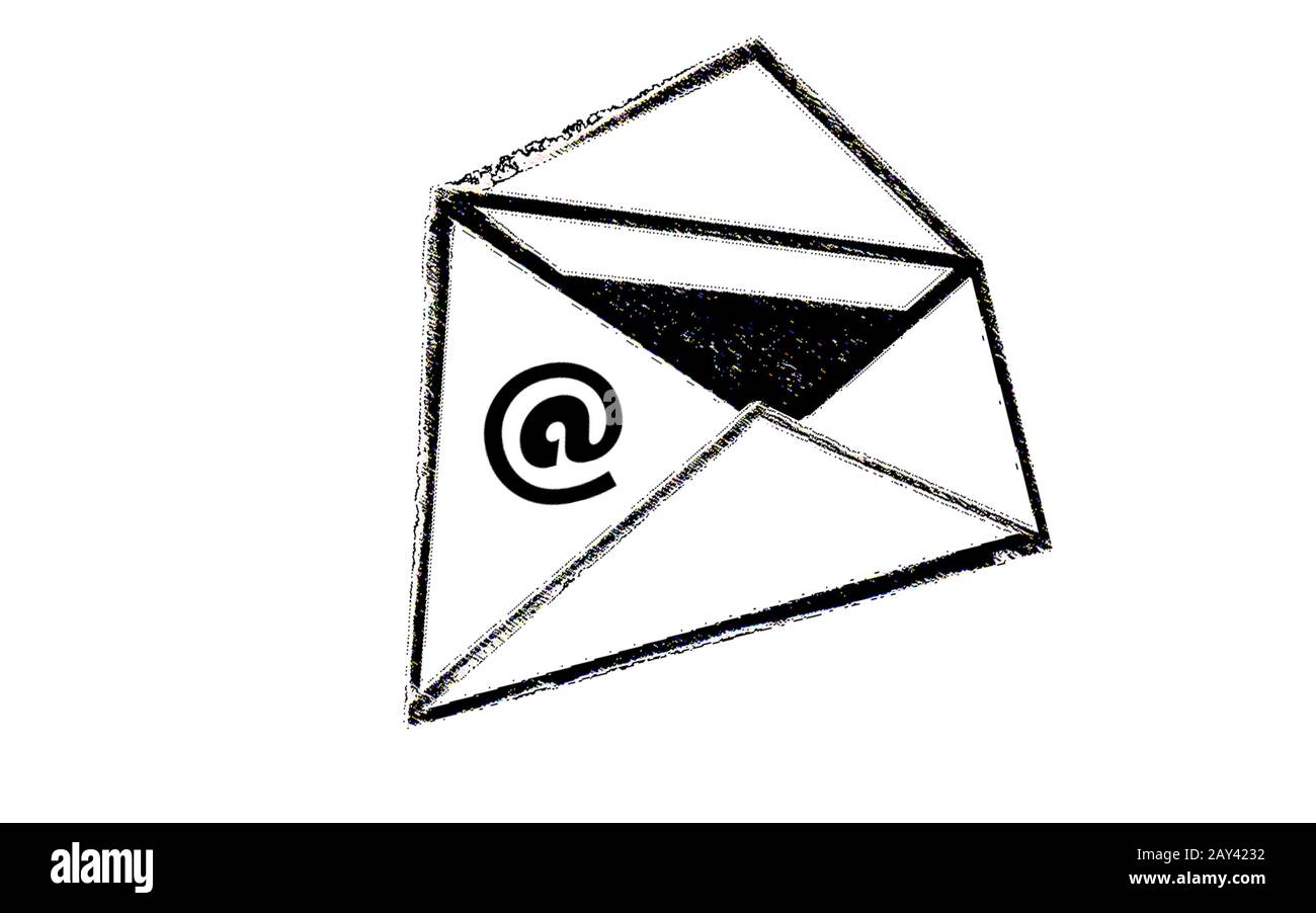 Open mail cartoon Cut Out Stock Images & Pictures - Alamy