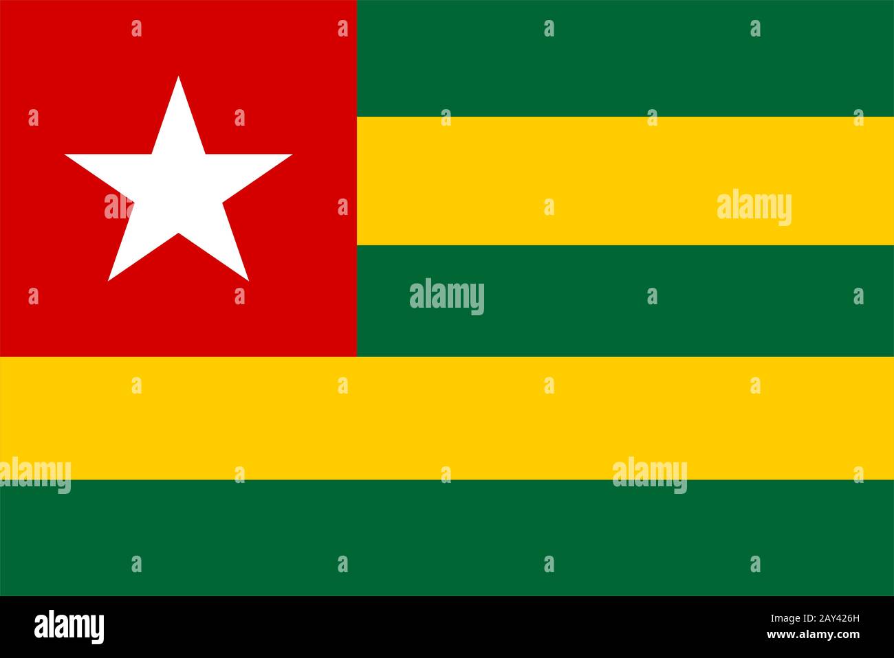 Flag Of Togo Stock Photo - Alamy