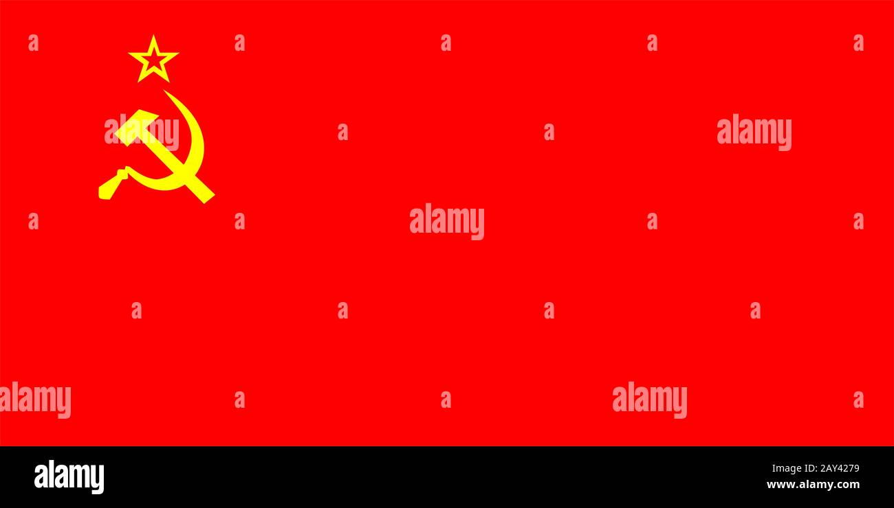 Flag Of Ussr Soviet Republic Stock Photo - Alamy