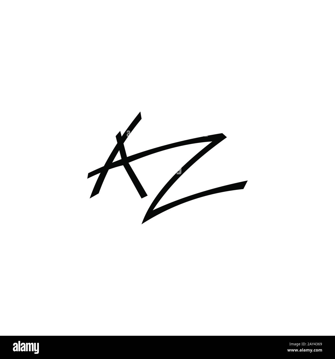 Az letter logo design Black and White Stock Photos & Images - Alamy