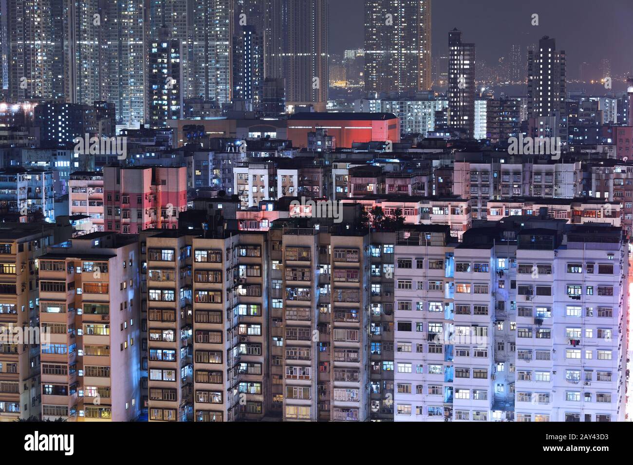 building at night in Hong Kong Stock Photo - Alamy
