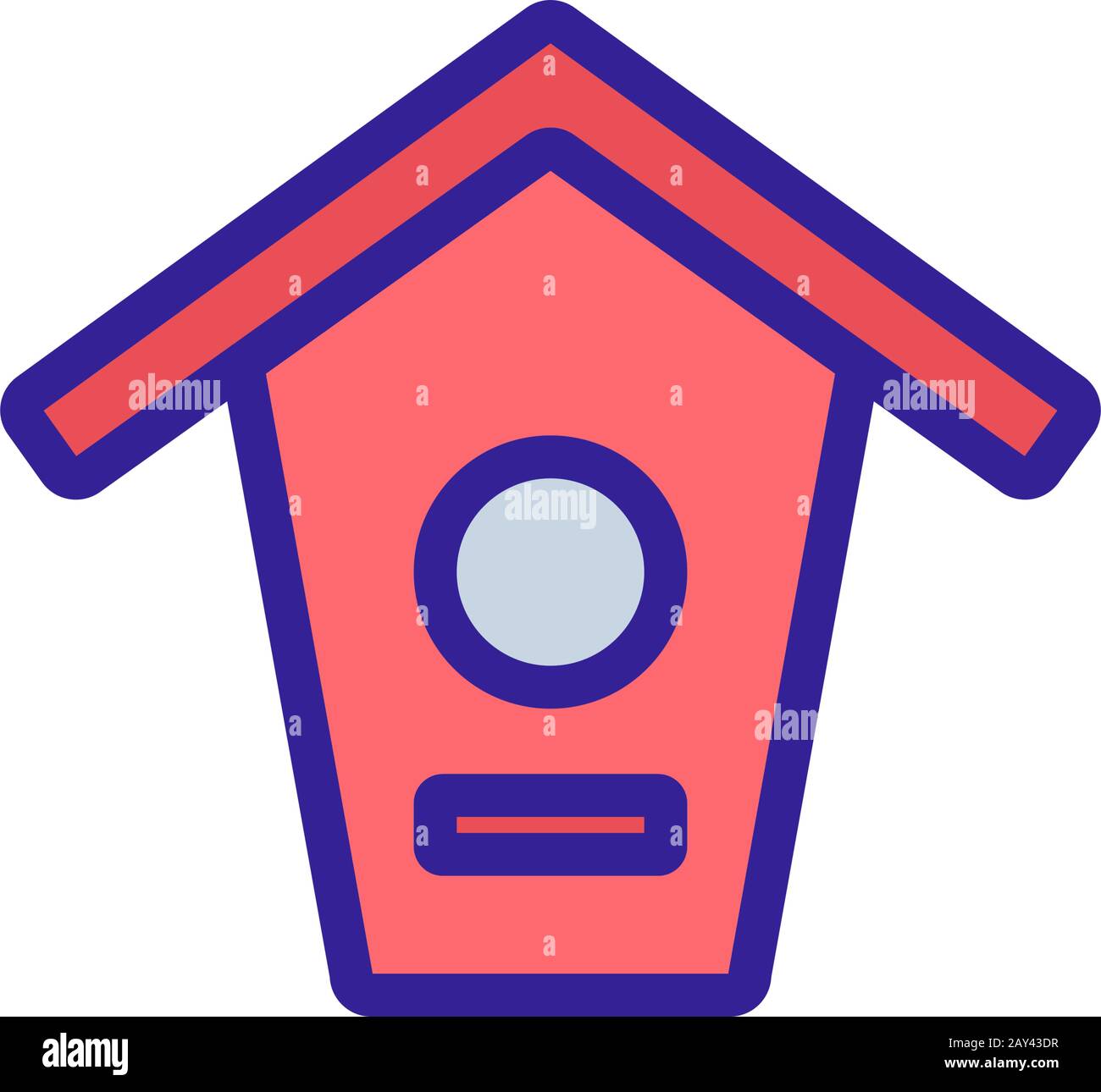 bird house Icon vector. Isolated contour symbol illustration Stock ...
