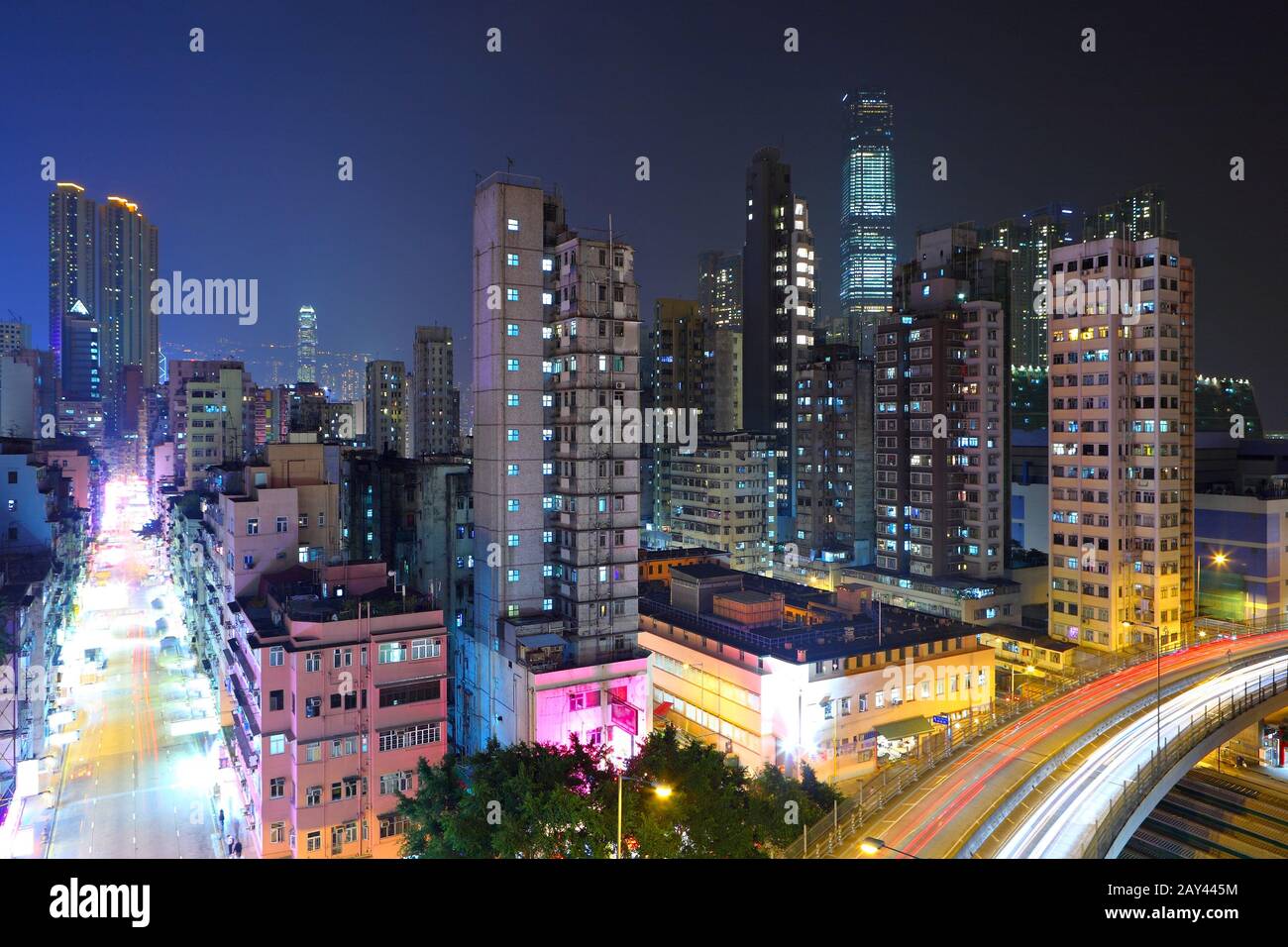 traffic and highway at night Stock Photo - Alamy