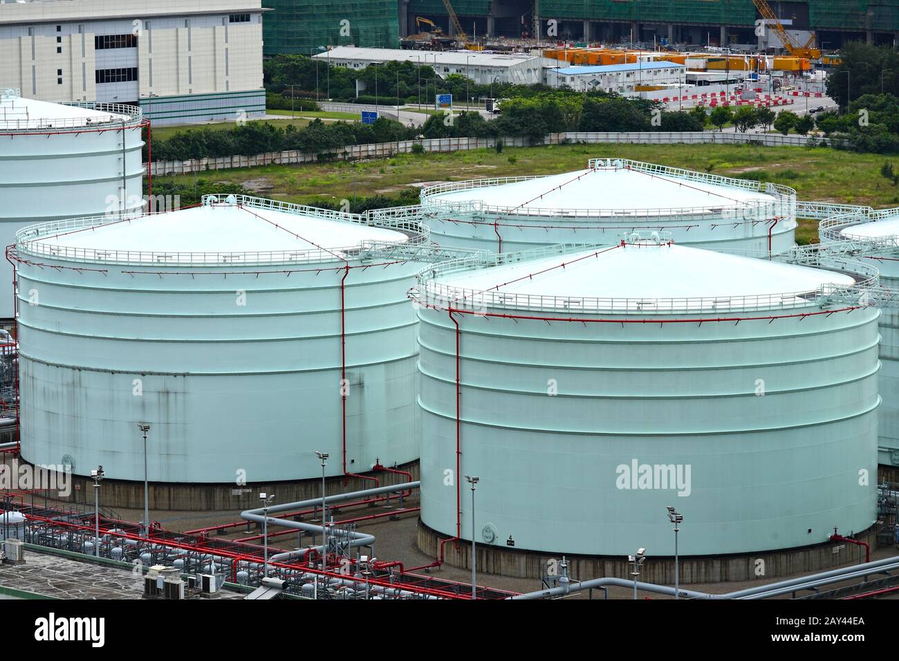 large metal oil storage tank Stock Photo - Alamy
