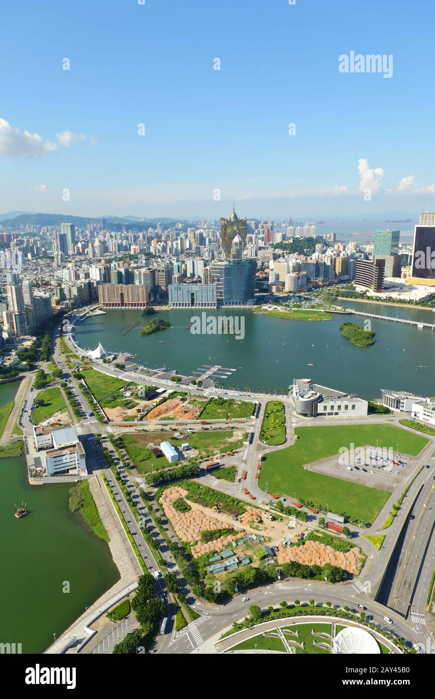 Skyline macau bridge blue sky hi-res stock photography and images - Alamy