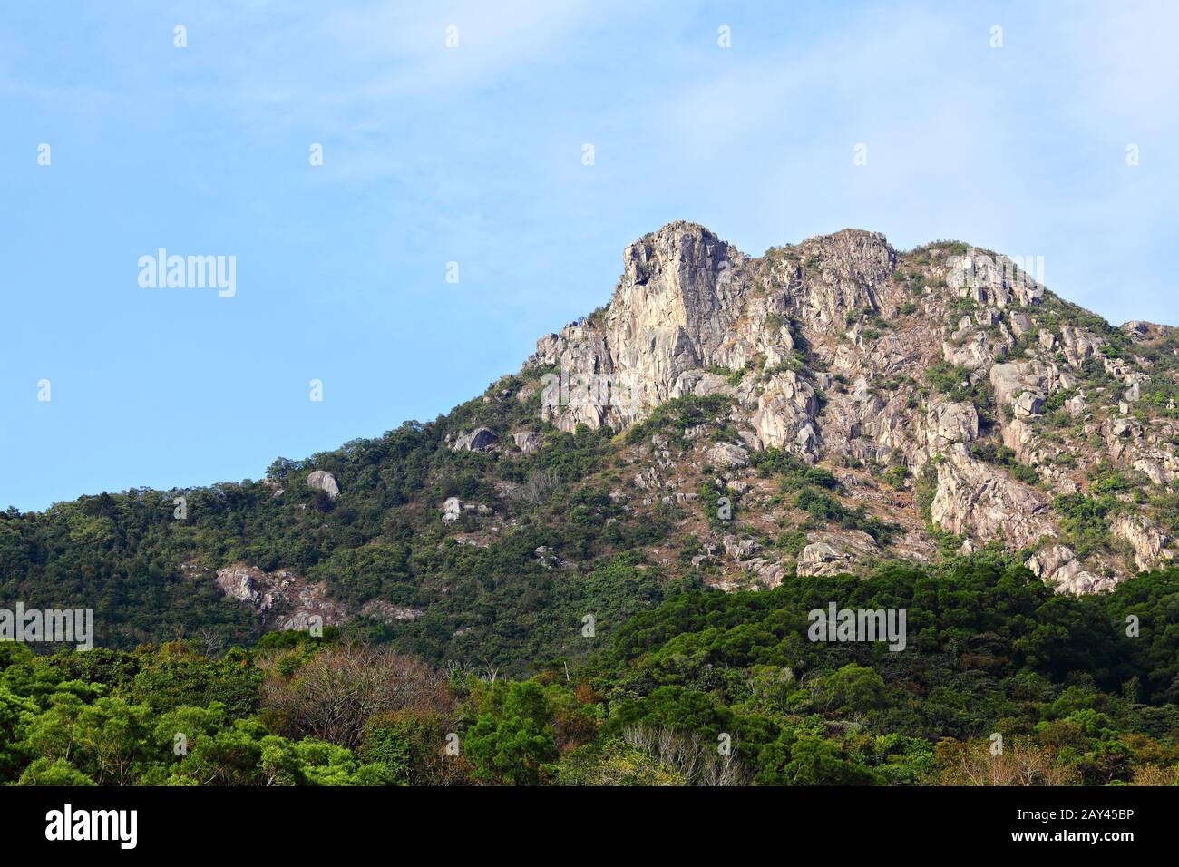 Lion Rock, lion like mountain in Hong Kong, one of the symbol of Hong ...