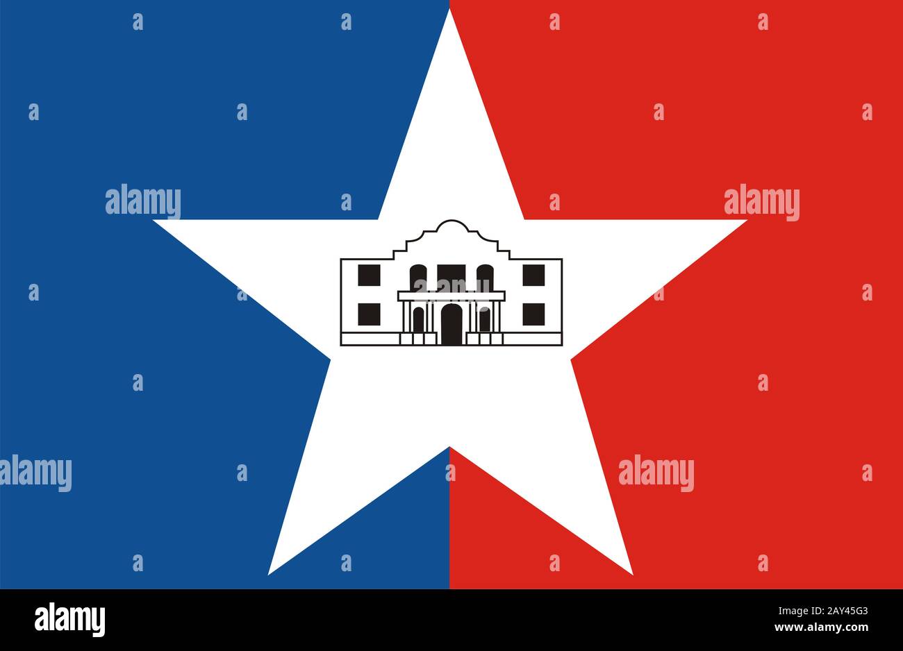 san antonio flag Stock Photo - Alamy