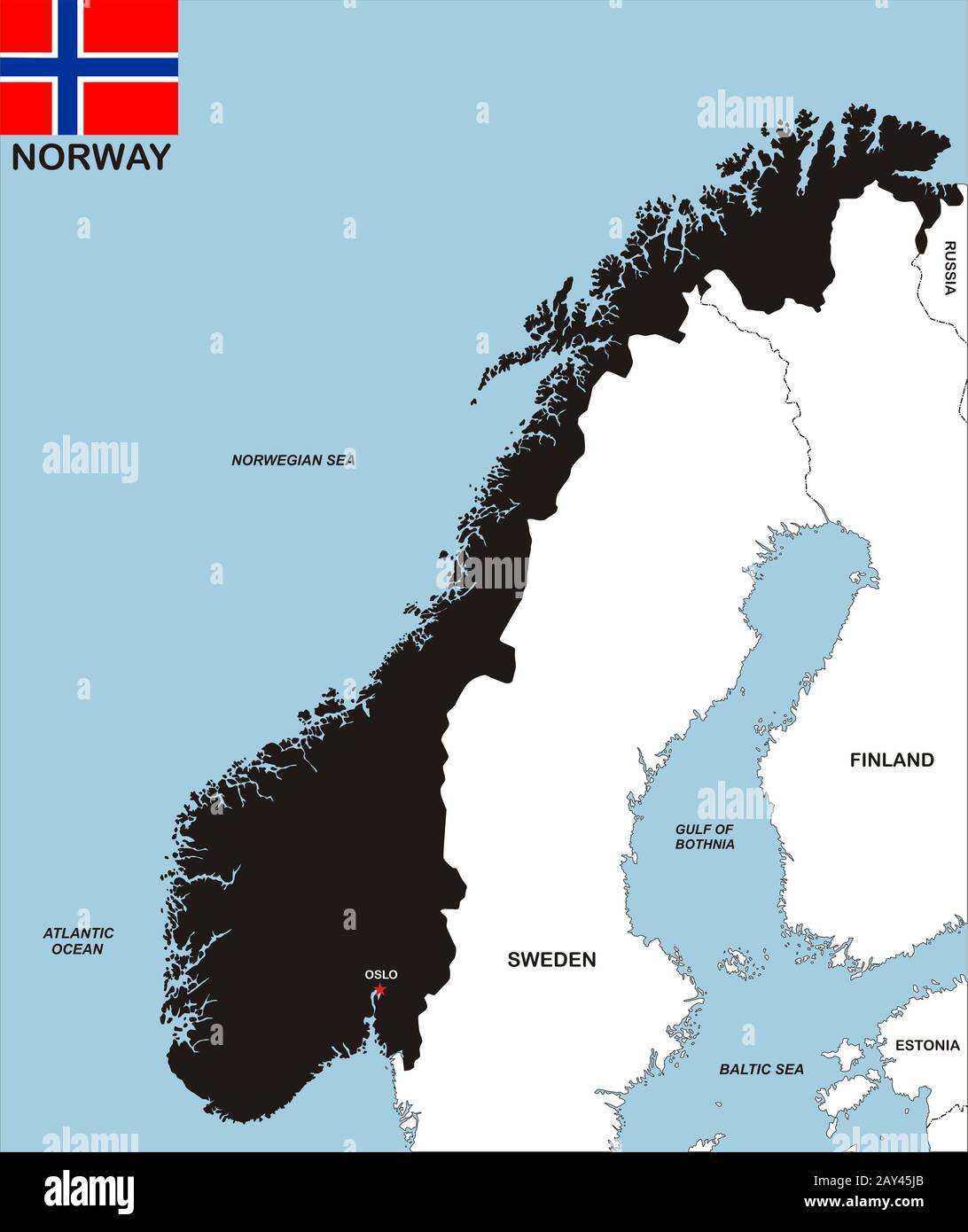 Map norway hi-res stock photography and images - Alamy