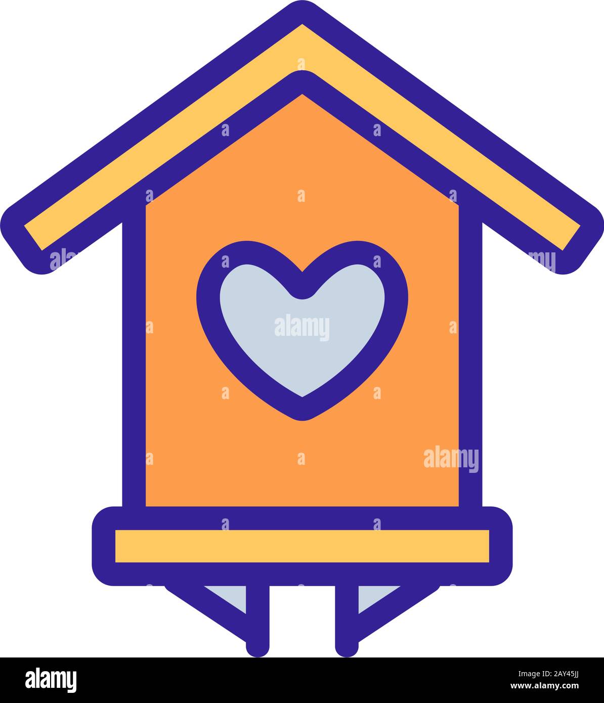 bird house Icon vector. Isolated contour symbol illustration Stock ...