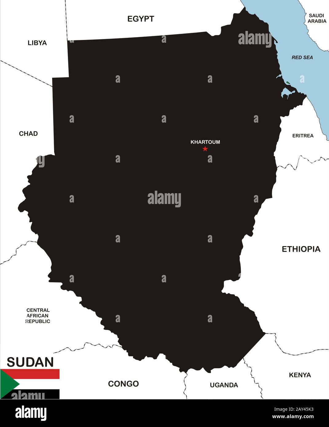 Sudan map hi-res stock photography and images - Alamy