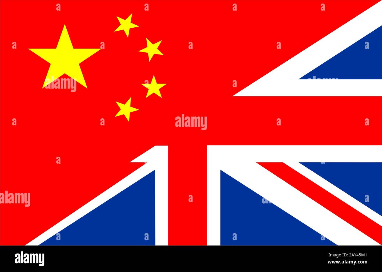 uk china flag Stock Photo - Alamy
