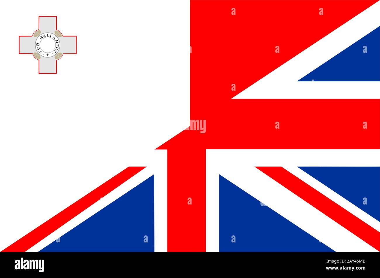 uk malta flag Stock Photo - Alamy