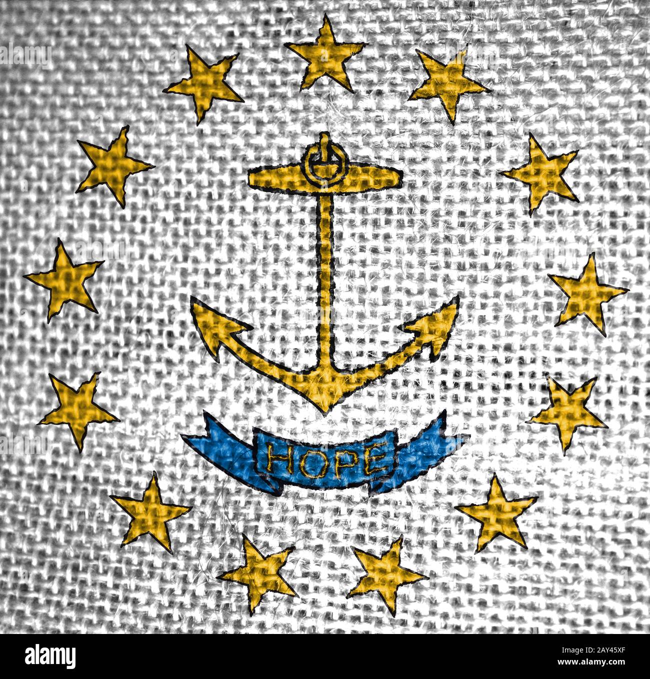 rhode island state flag Stock Photo - Alamy